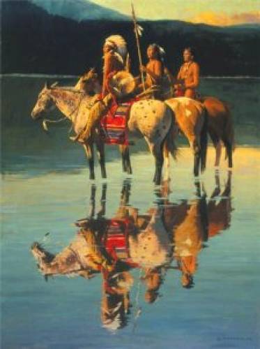 American Indian Oil Painting at PaintingValley.com | Explore collection ...