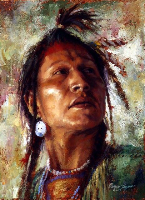 American Indian Oil Painting at PaintingValley.com | Explore collection ...