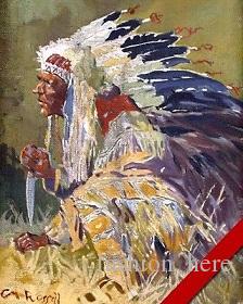 American Indian Oil Painting at PaintingValley.com | Explore collection ...