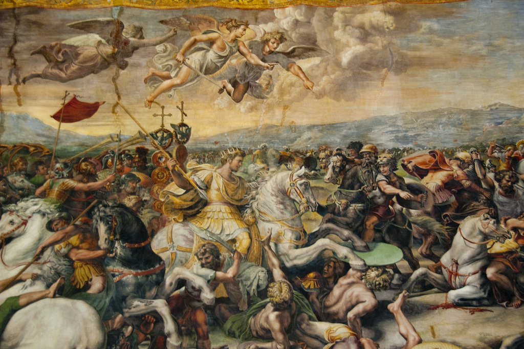 Battle Of Milvian Bridge Painting at PaintingValley.com | Explore collection of Battle Of ...
