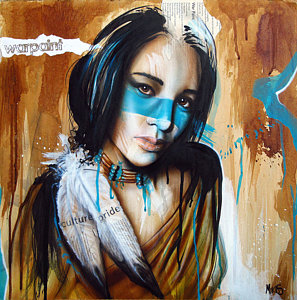 Beautiful Native American Woman Painting at PaintingValley.com ...