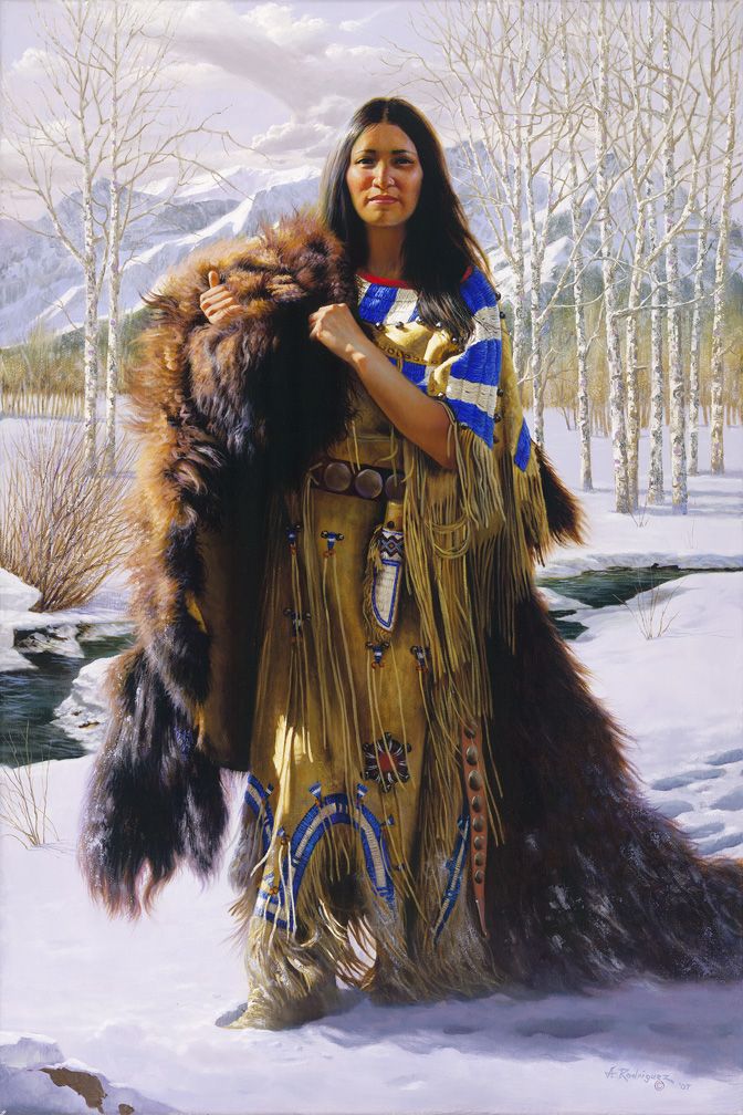 Beautiful Native American Woman Painting at PaintingValley.com ...