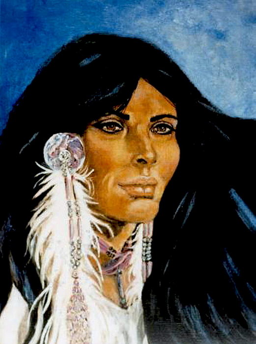 Beautiful Native American Woman Painting at PaintingValley.com ...