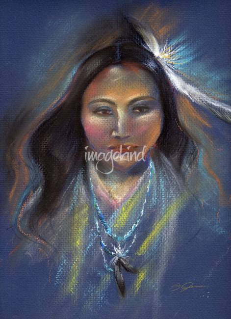 Beautiful Native American Woman Painting at PaintingValley.com ...