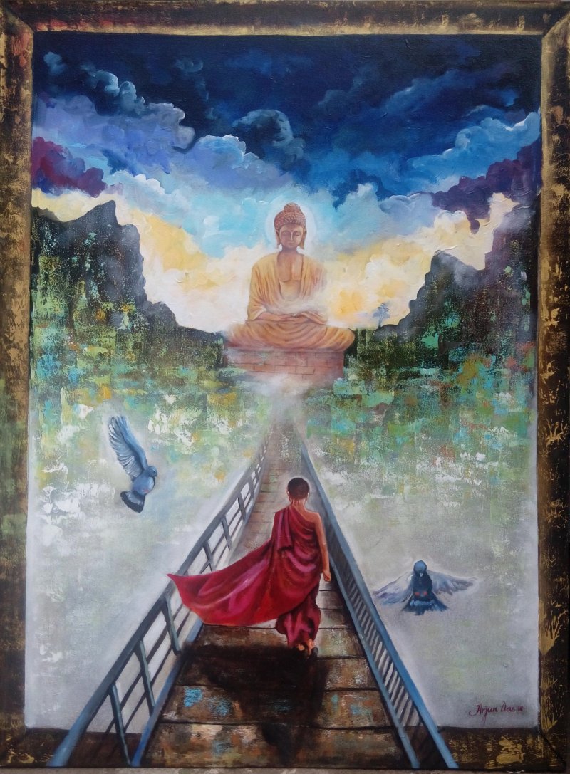 Buddha Watercolor Painting at PaintingValley.com | Explore collection ...