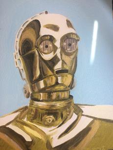 C3po Painting at PaintingValley.com | Explore collection of C3po Painting