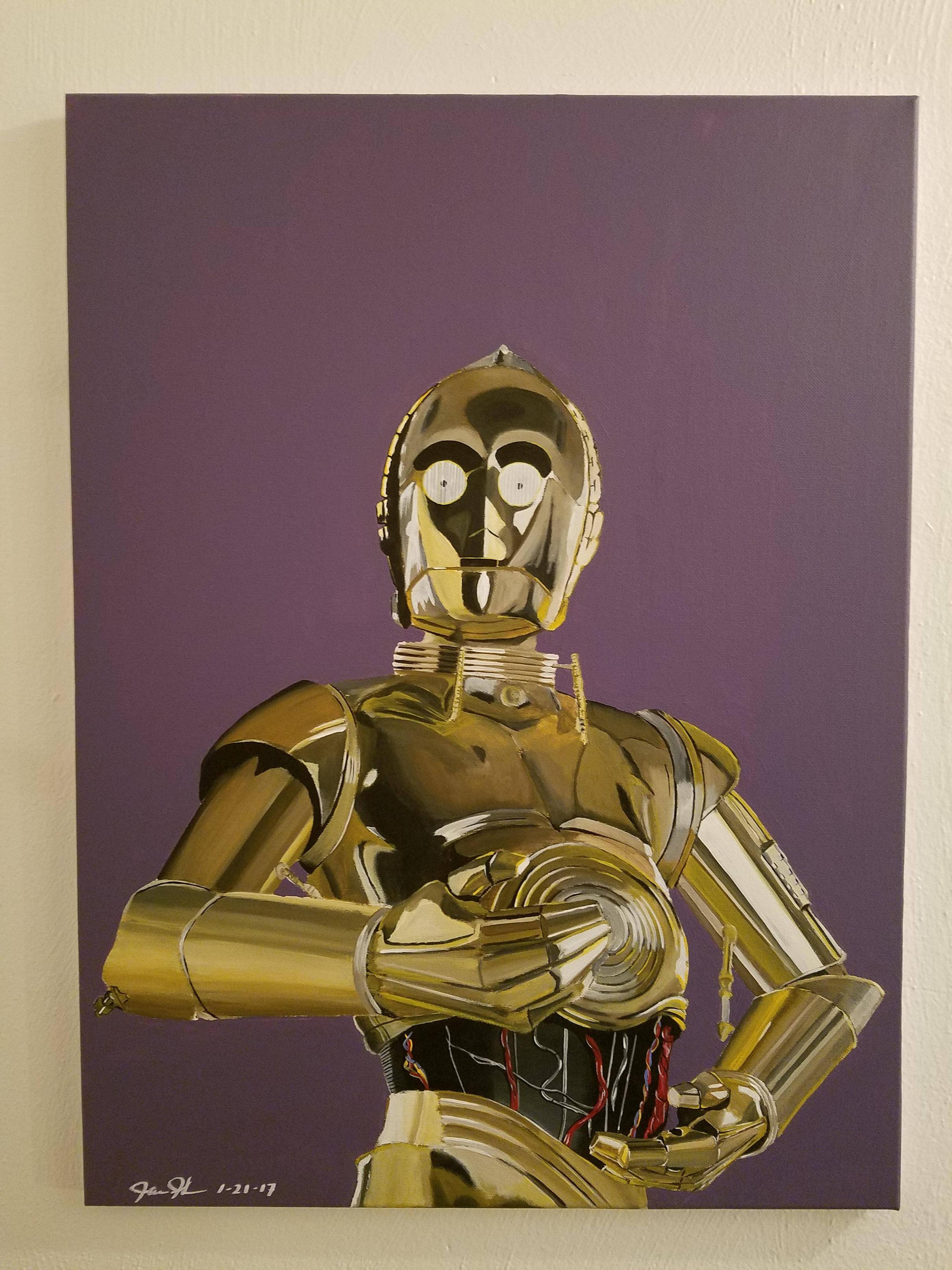 C3po Painting at PaintingValley.com | Explore collection of C3po Painting