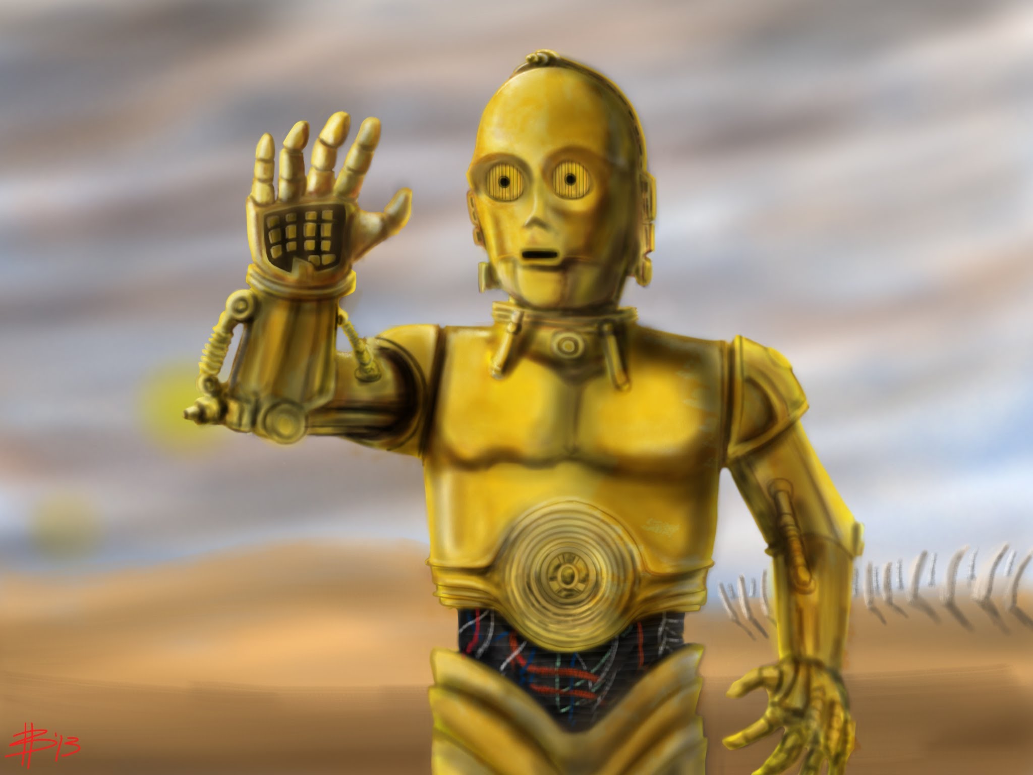 C3po Painting at PaintingValley.com | Explore collection of C3po Painting