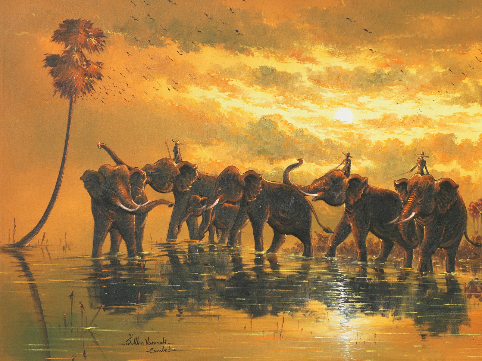 Khmer Art Painting at PaintingValley.com | Explore collection of Khmer Art Painting