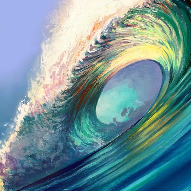 Large Wave Painting at PaintingValley.com | Explore collection of Large ...
