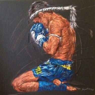 Muay Thai Painting at PaintingValley.com | Explore collection of Muay Thai Painting