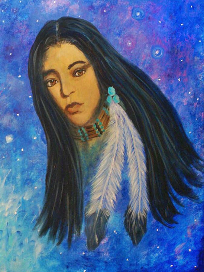 Native American Girl Painting at PaintingValley.com | Explore ...