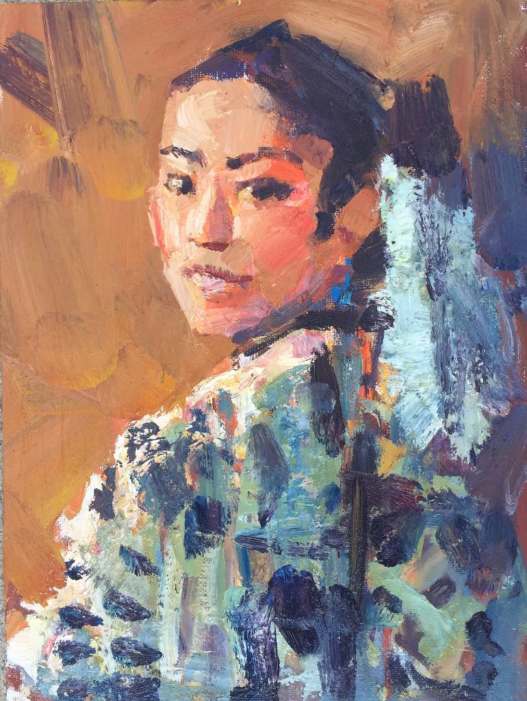 Native American Girl Painting at PaintingValley.com | Explore ...