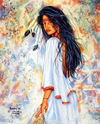 Native American Girl Painting at PaintingValley.com | Explore ...