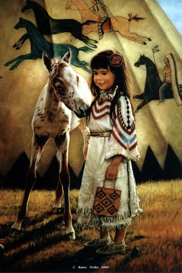Native American Girl Painting at PaintingValley.com | Explore ...