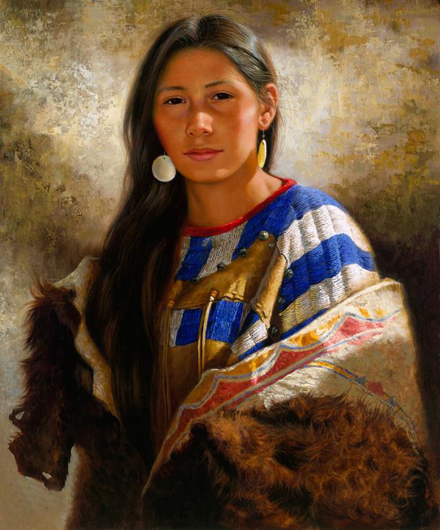 Native American Girl Painting at PaintingValley.com | Explore ...