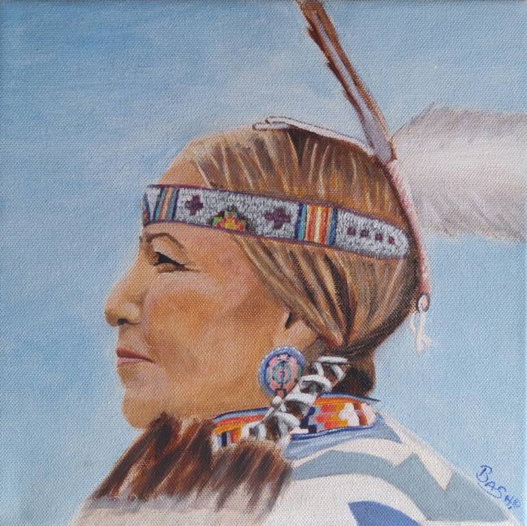 Native American Woman Painting at PaintingValley.com | Explore ...