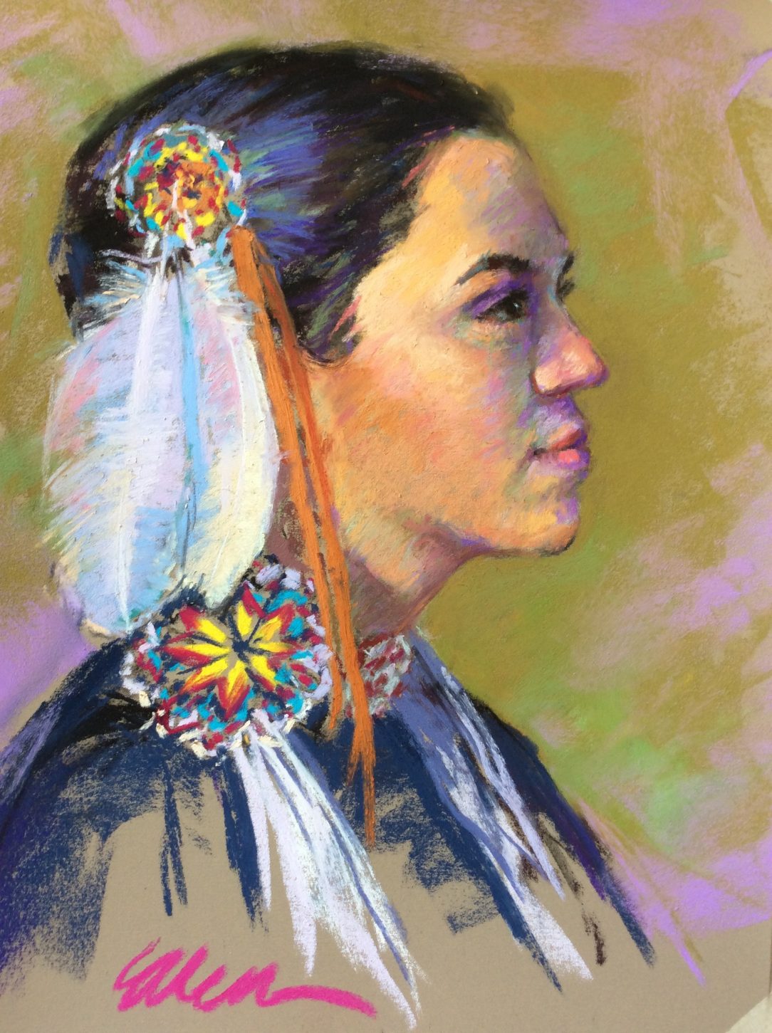Native Woman Painting at PaintingValley.com | Explore collection of ...