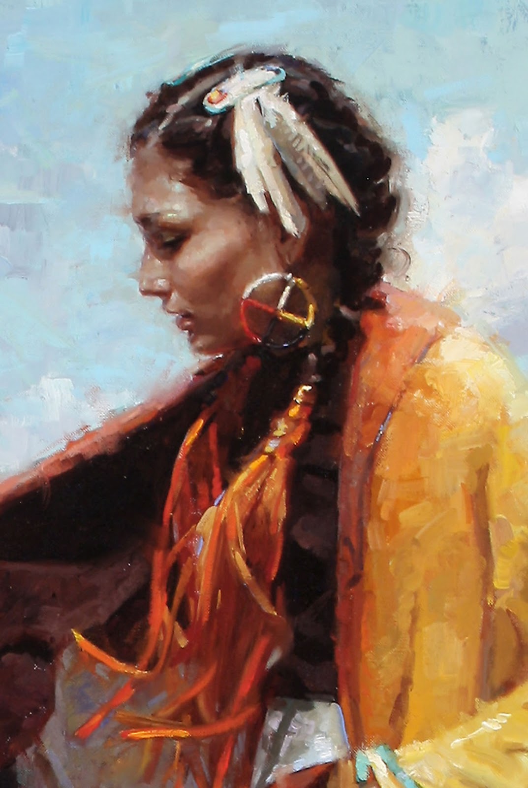 Native Woman Painting at PaintingValley.com | Explore collection of ...
