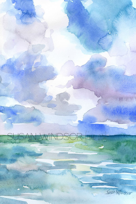 Ocean Watercolor Painting at PaintingValley.com | Explore collection of ...