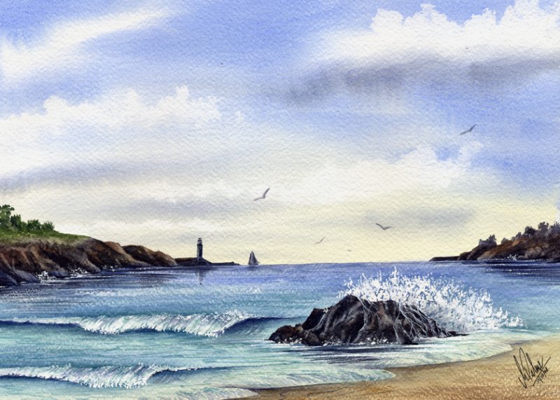 Painting Seascapes In Watercolour at PaintingValley.com | Explore ...