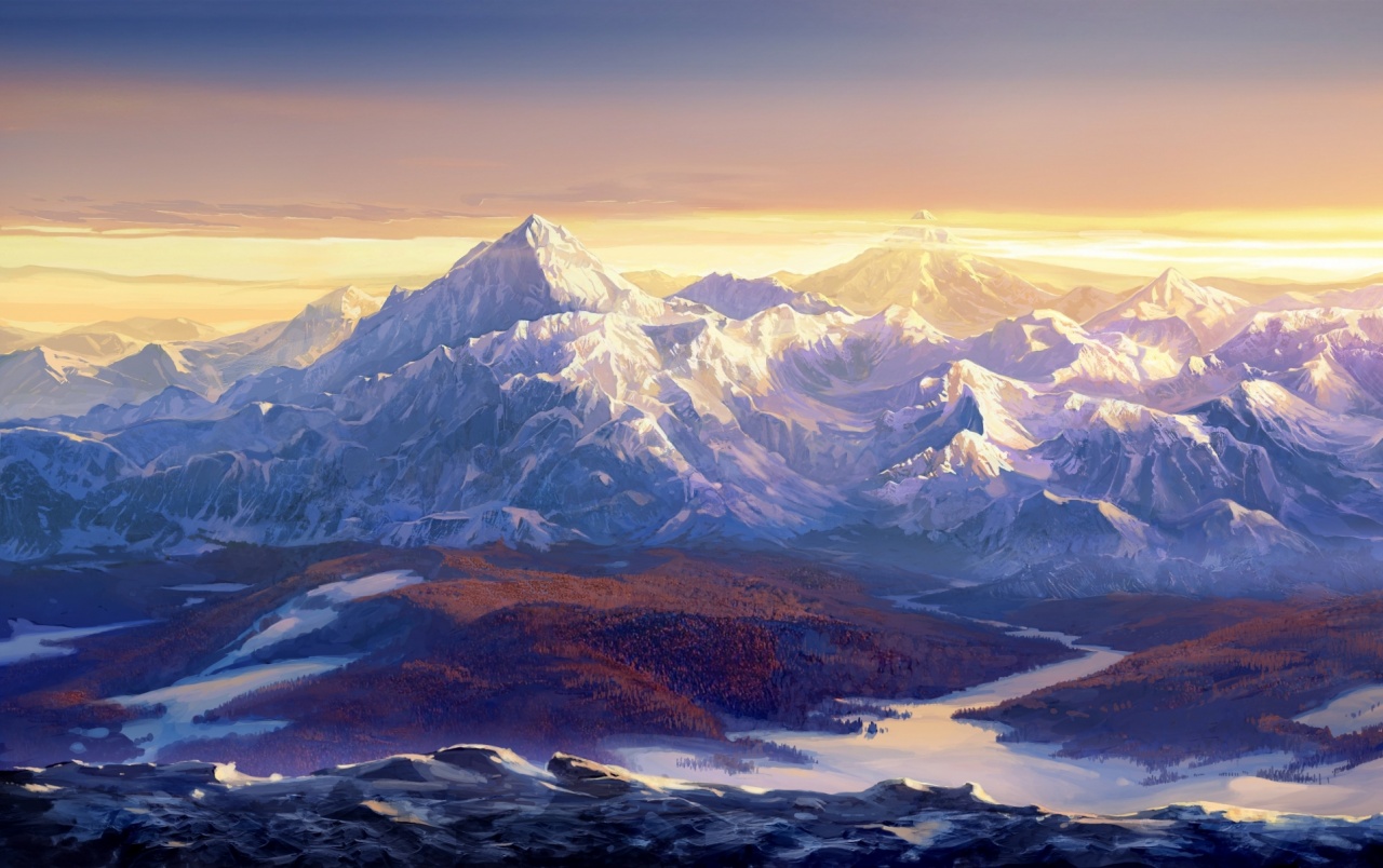 Snow Mountain Painting at PaintingValley.com | Explore collection of ...