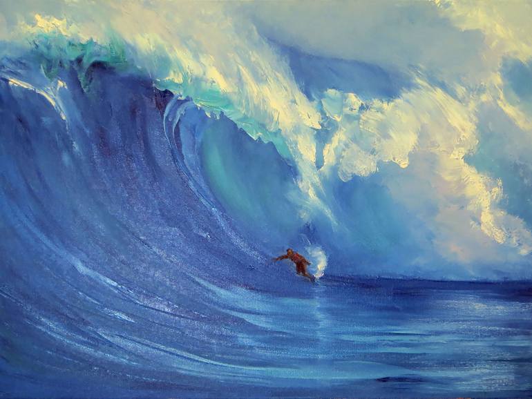The Big Wave Painting at PaintingValley.com | Explore collection of The ...