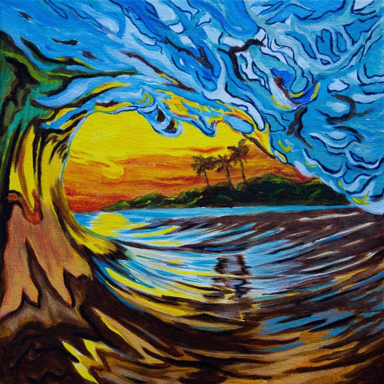 The Wave Painting at PaintingValley.com | Explore collection of The ...