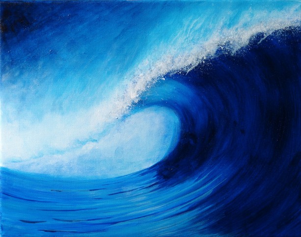The Wave Painting at PaintingValley.com | Explore collection of The ...