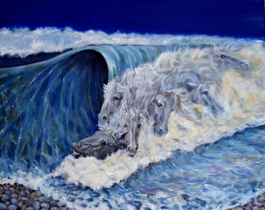 Tidal Wave Painting at PaintingValley.com | Explore collection of Tidal ...