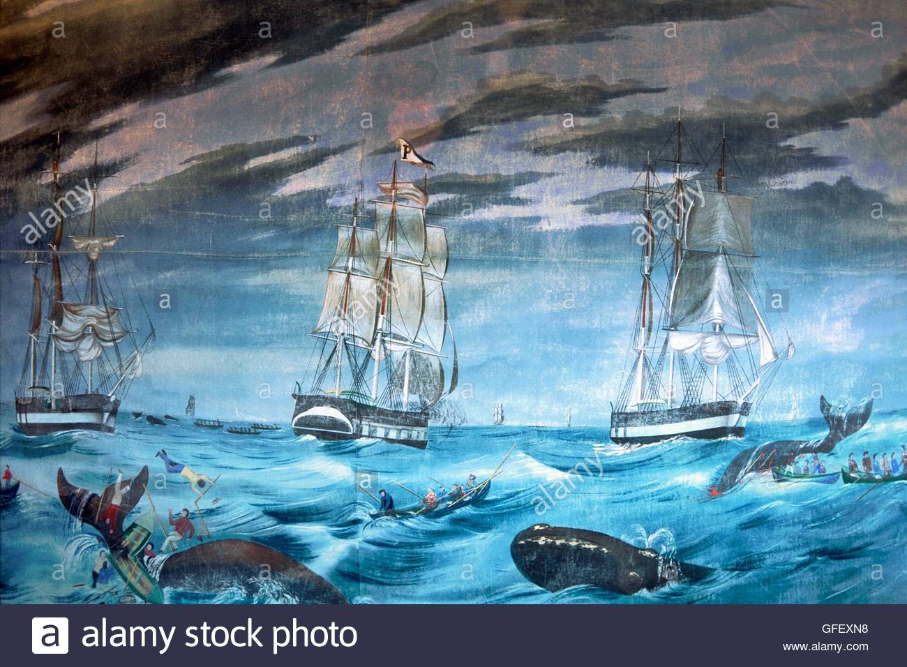 Whale Hunting Painting at PaintingValley.com | Explore collection of ...