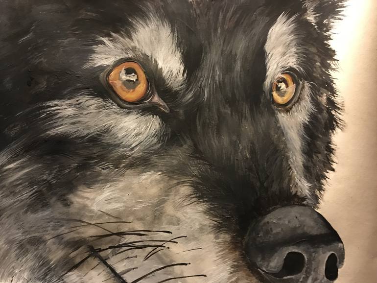 Wolf Eyes Painting at PaintingValley.com | Explore collection of Wolf ...