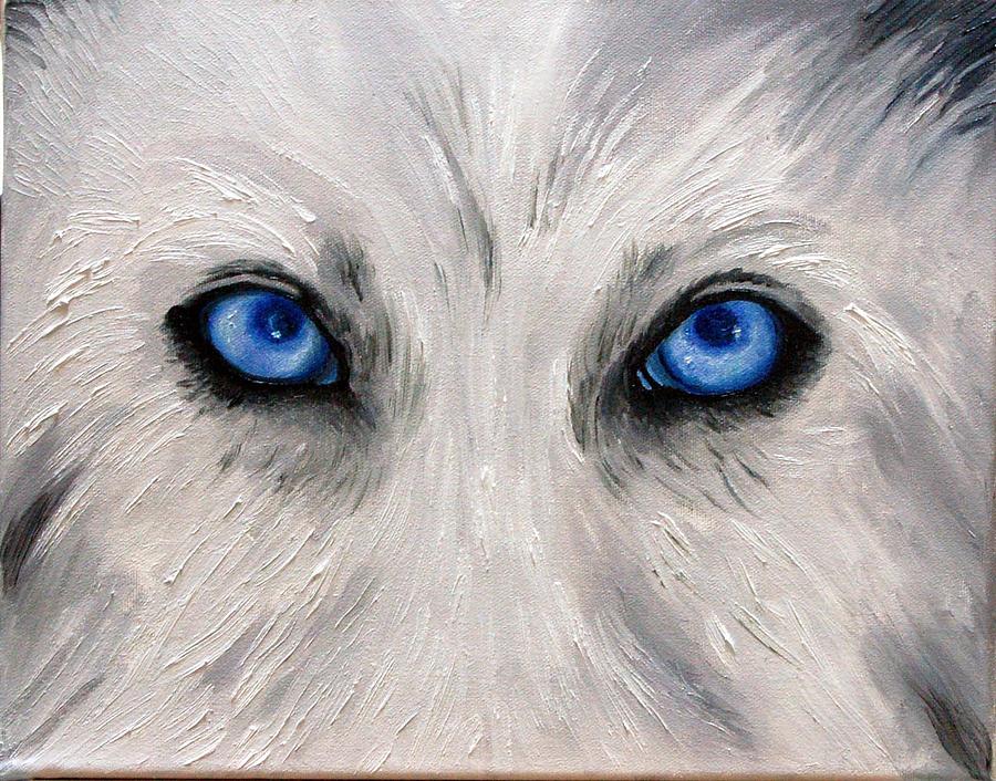 Wolf Eyes Painting at PaintingValley.com | Explore collection of Wolf ...