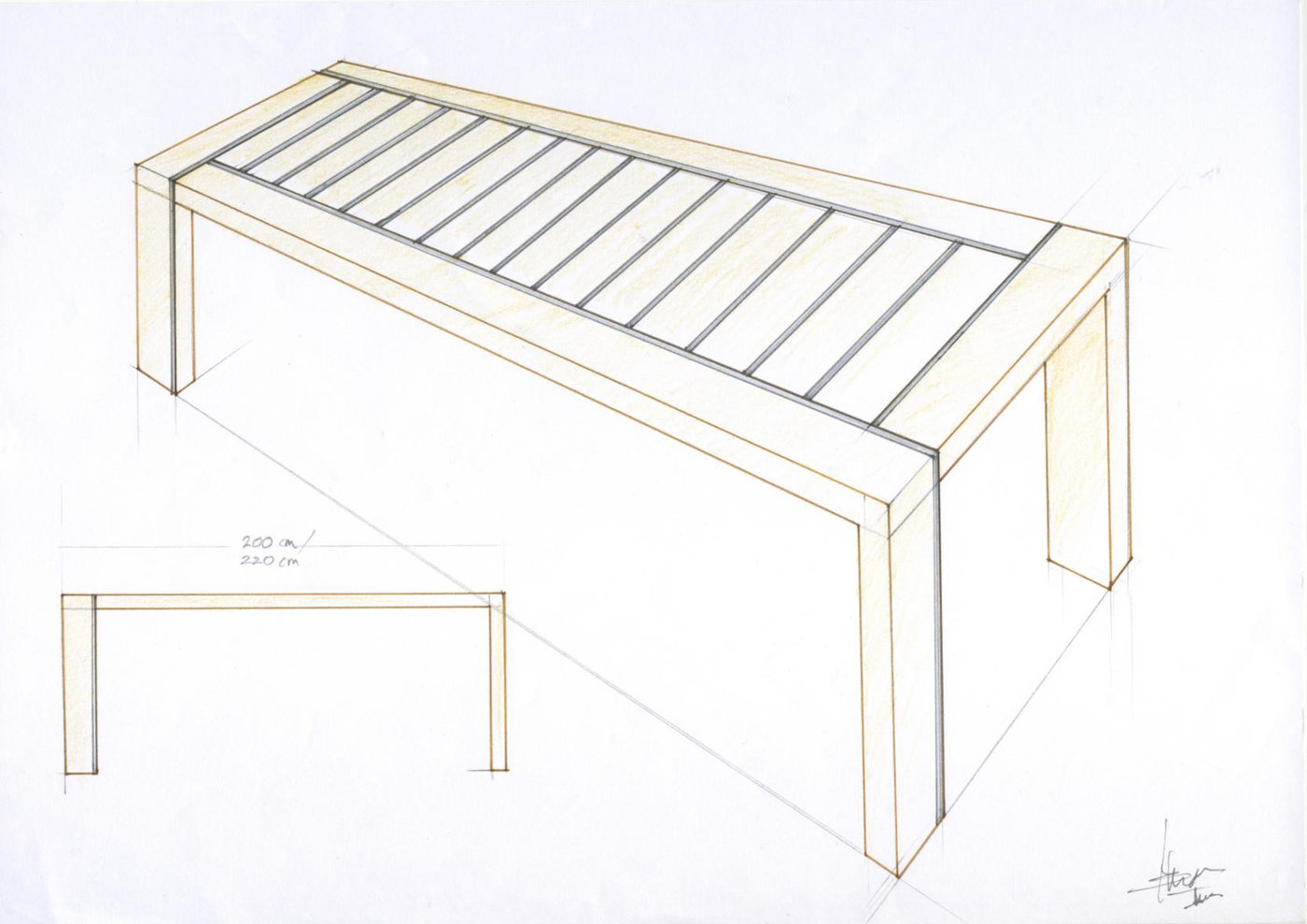 3d Table Sketch at PaintingValley.com | Explore collection of 3d Table ...