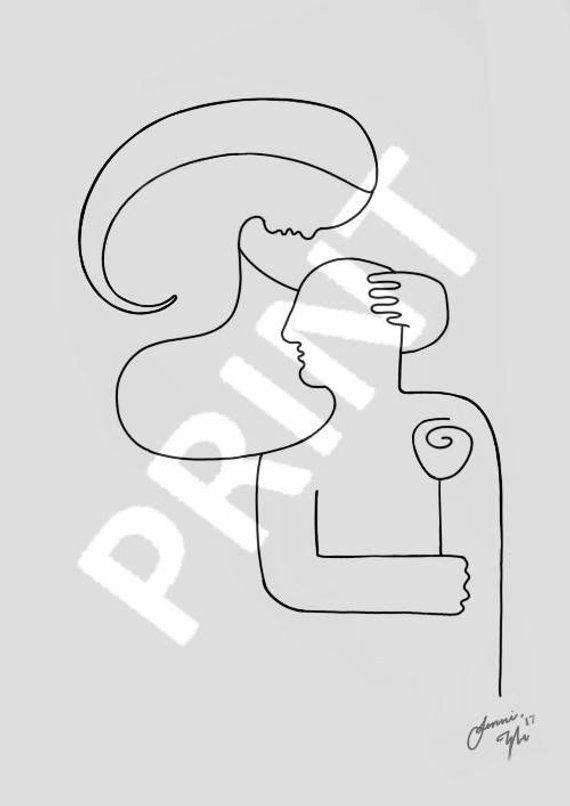 Abstract Line Sketch at PaintingValley.com | Explore collection of ...