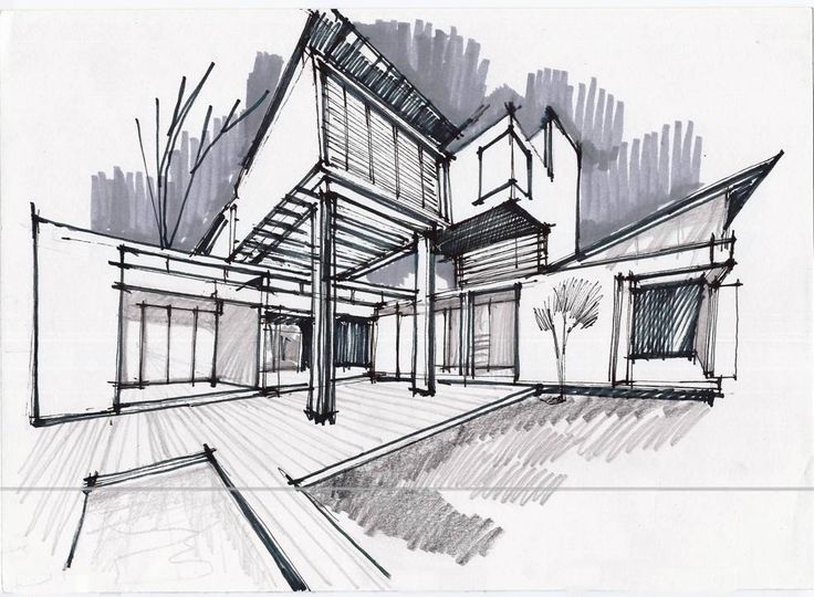 Architecture Sketch People at PaintingValley.com | Explore collection ...