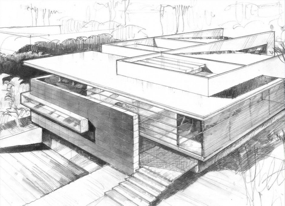 Architecture Design Sketches at PaintingValley.com | Explore collection ...