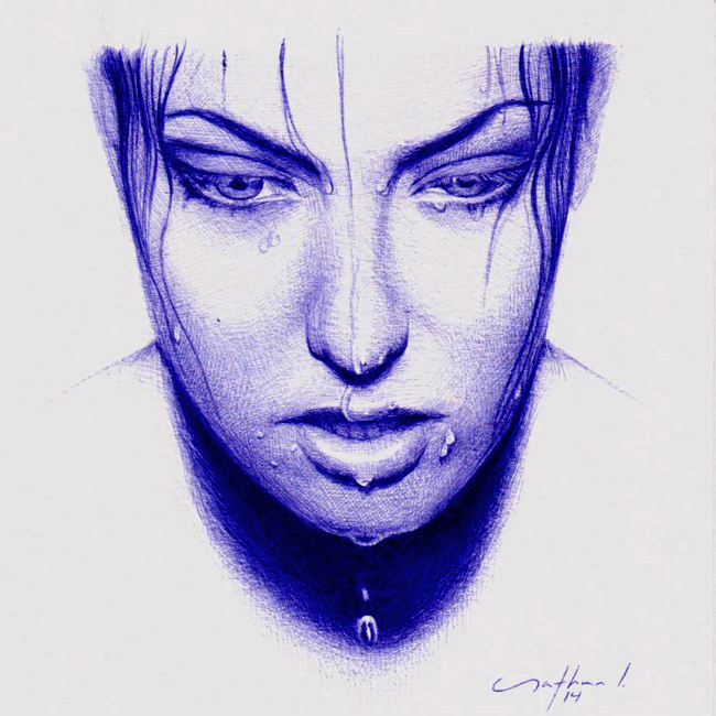 Ballpoint Pen Sketch at PaintingValley.com | Explore collection of ...