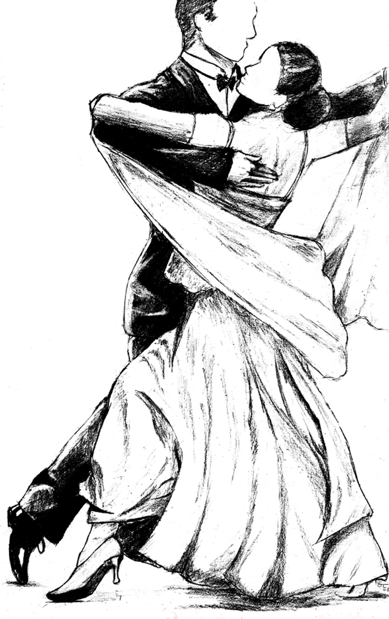 Ballroom Dancing Sketches at PaintingValley.com | Explore collection of Ballroom Dancing Sketches