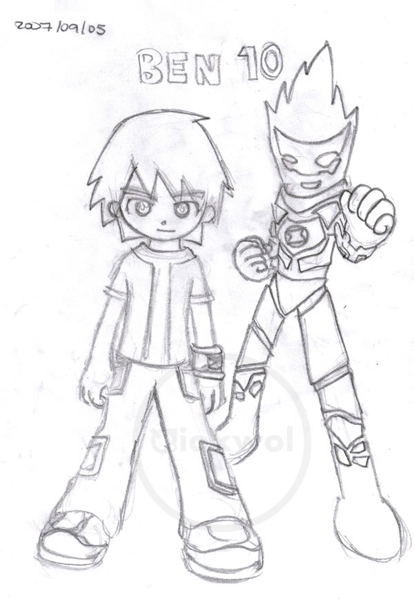 Ben 10 Sketch at PaintingValley.com | Explore collection of Ben 10 Sketch
