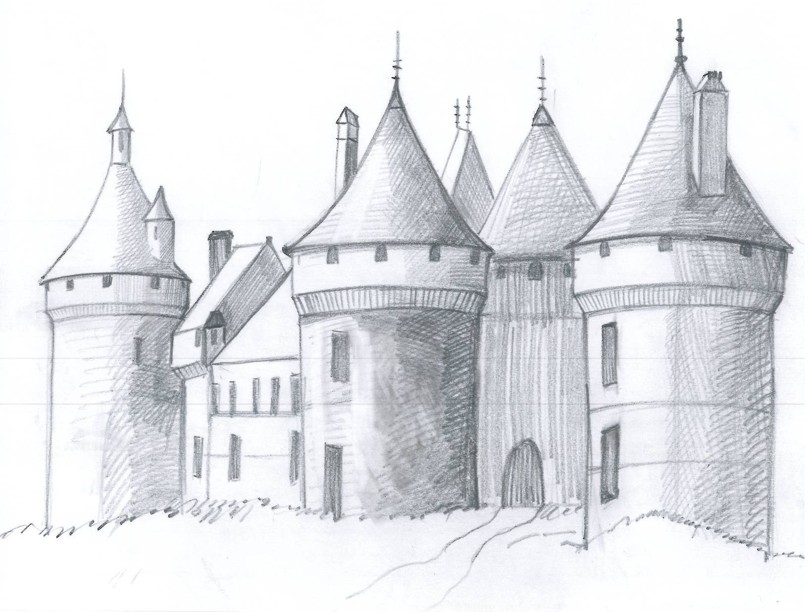 Castle Sketch Easy At PaintingValley Explore Collection Of Castle