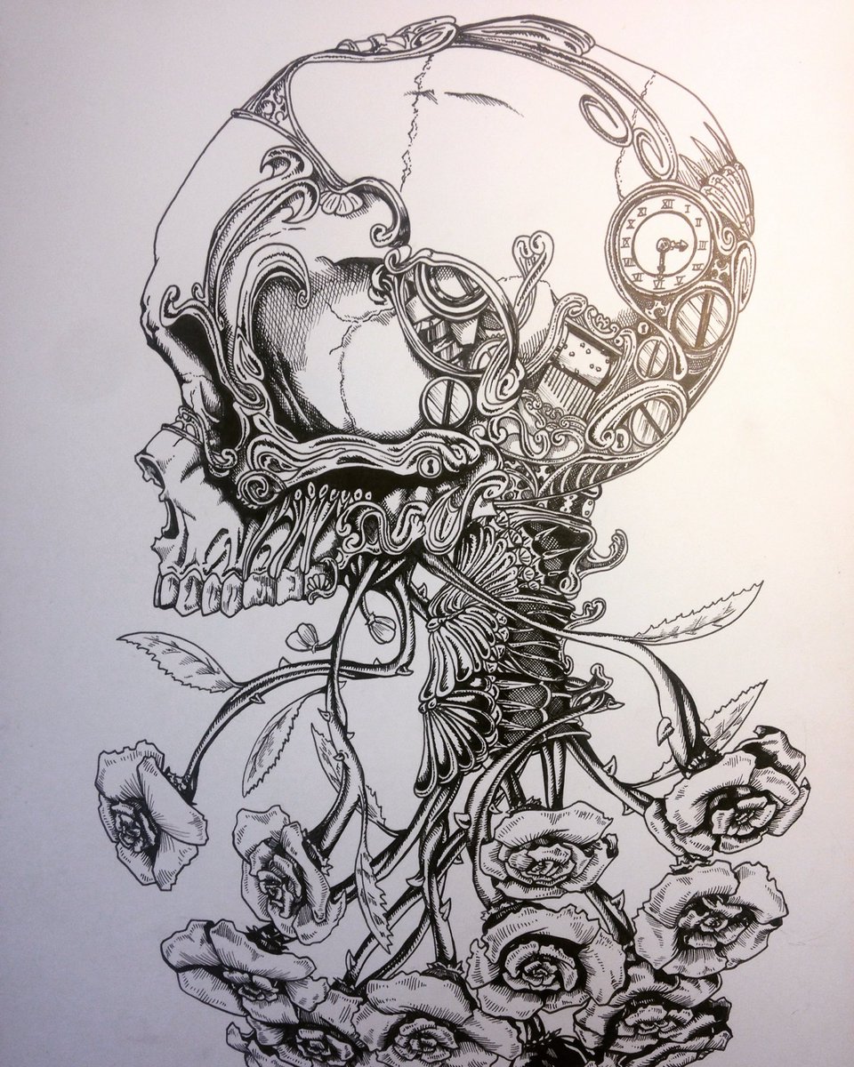 Creepy Skull Sketch at PaintingValley.com | Explore collection of ... Creepy Skull Sketch at PaintingValley.com | Explore collection of ...