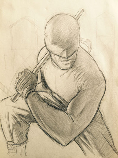 Daredevil Sketch at PaintingValley.com | Explore collection of Daredevil Sketch