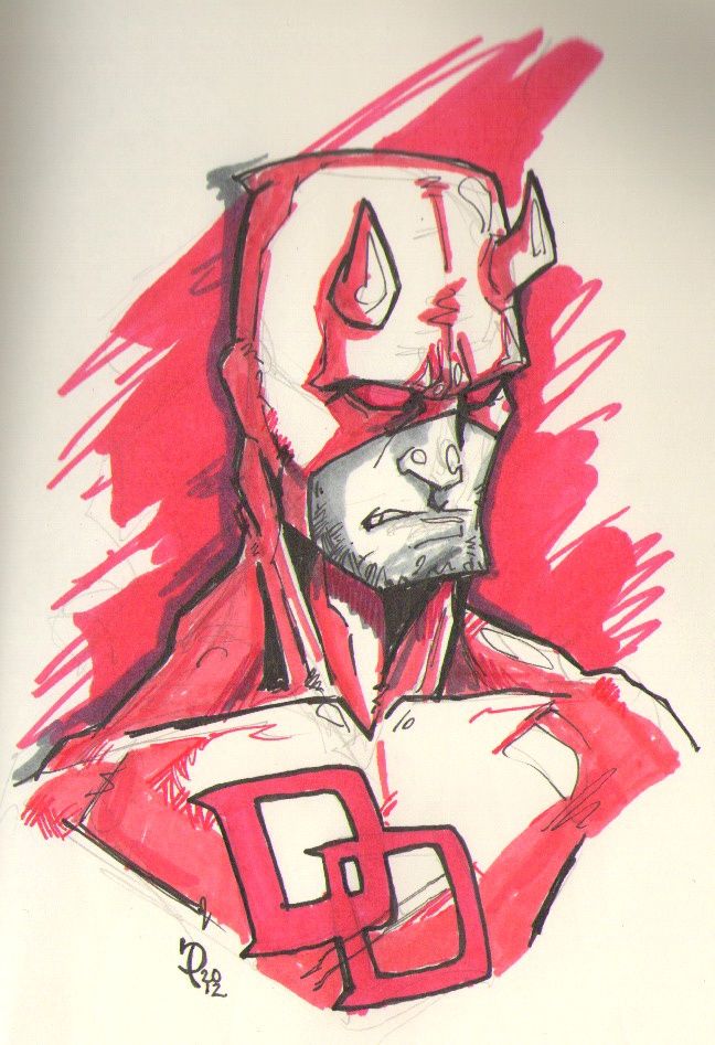 Daredevil Sketch at PaintingValley.com | Explore collection of Daredevil Sketch