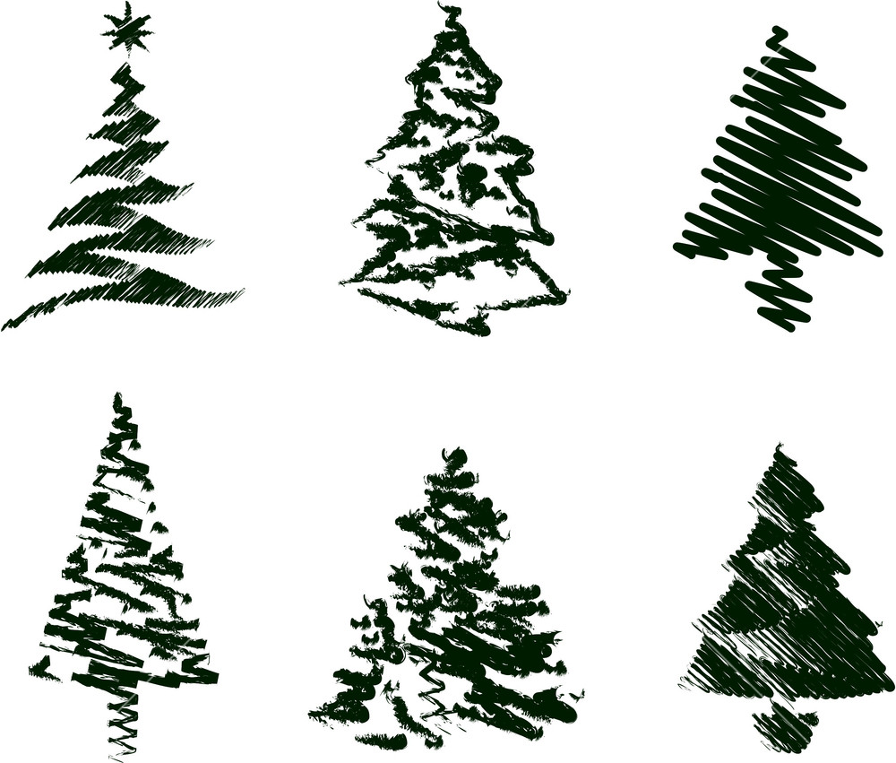 Evergreen Tree Sketch at PaintingValley.com | Explore collection of ...