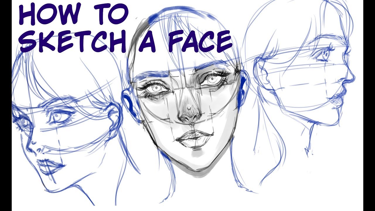 Face Sketch Tutorial at PaintingValley.com | Explore collection of Face ...