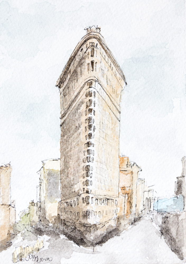 Flatiron Building Sketch at PaintingValley.com | Explore collection of ...