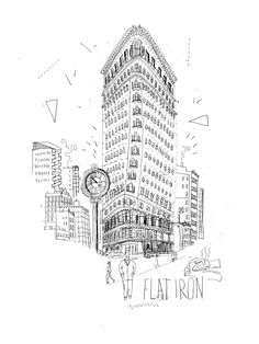 Flatiron Building Sketch at PaintingValley.com | Explore collection of ...