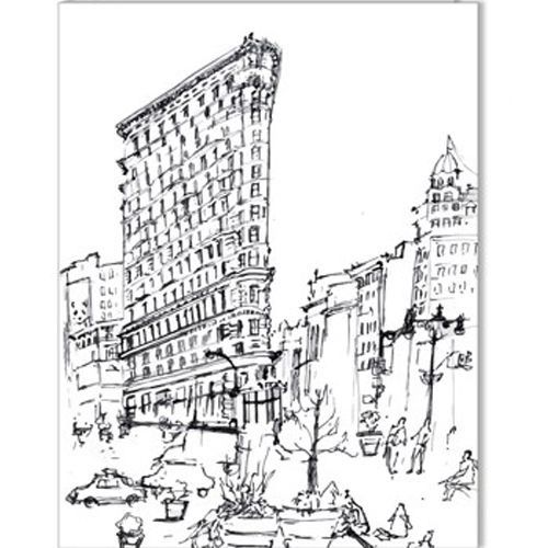 Flatiron Building Sketch at PaintingValley.com | Explore collection of ...