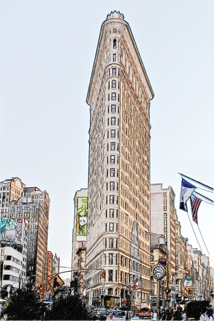 Flatiron Building Sketch at PaintingValley.com | Explore collection of ...
